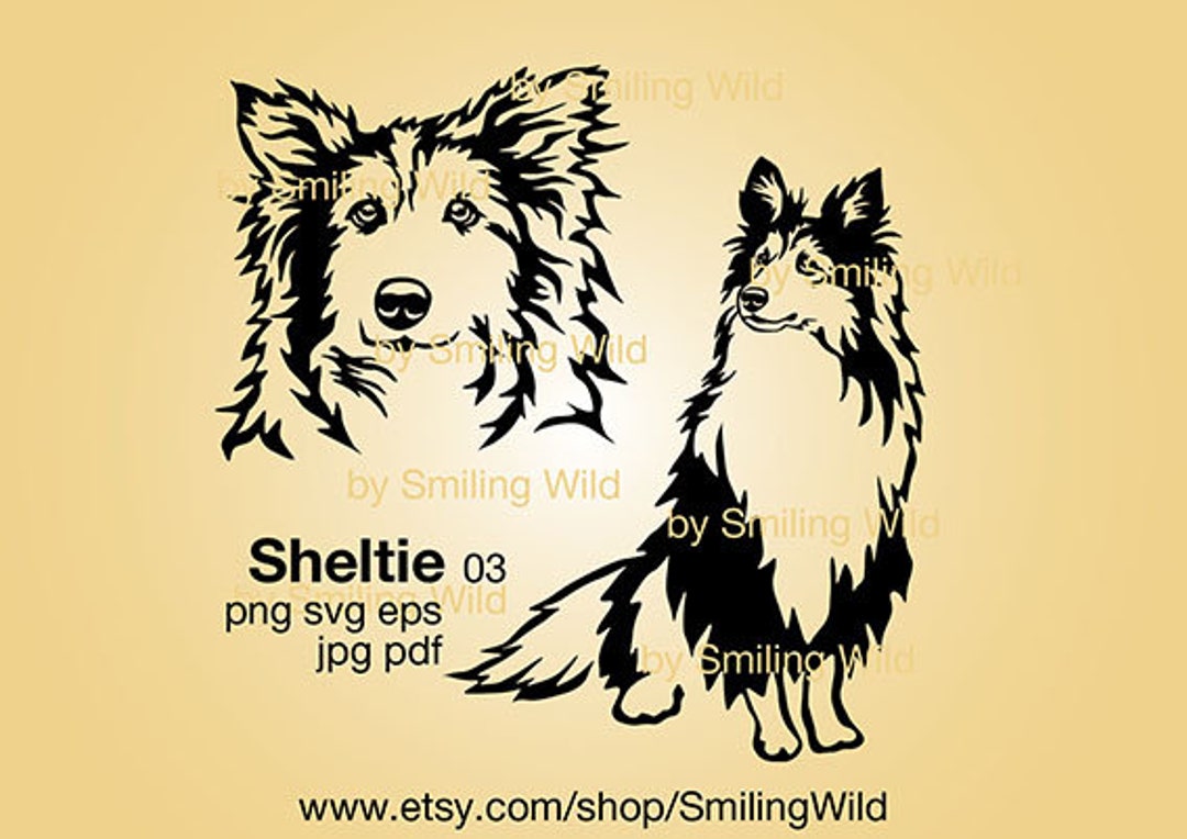 Sheltie Cricut Dog Svg Portrait Shetland Sheepdog Svg Clipart Sheltie ...