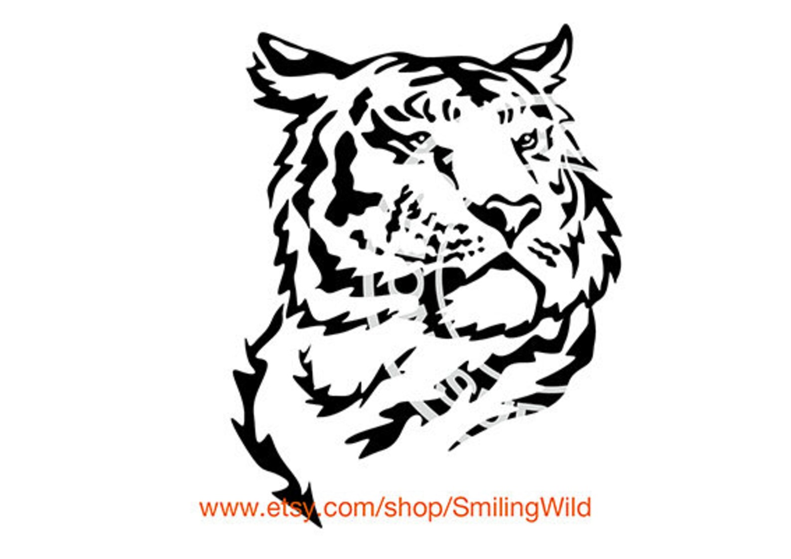 Big Cats Svg Clipart Vector Graphic Art Design Portrait Tiger - Etsy