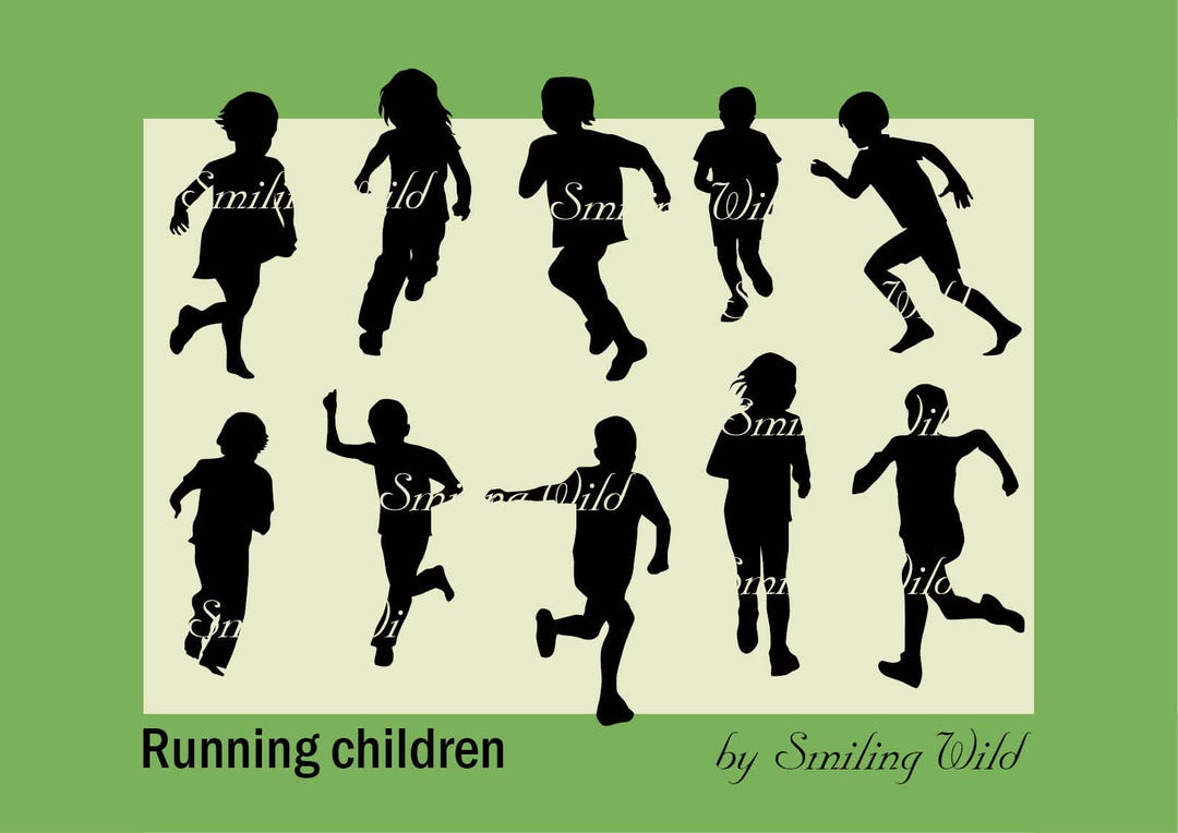 Running Children Svg Kids Run Silhouette Child Vector Art Clipart Girl ...