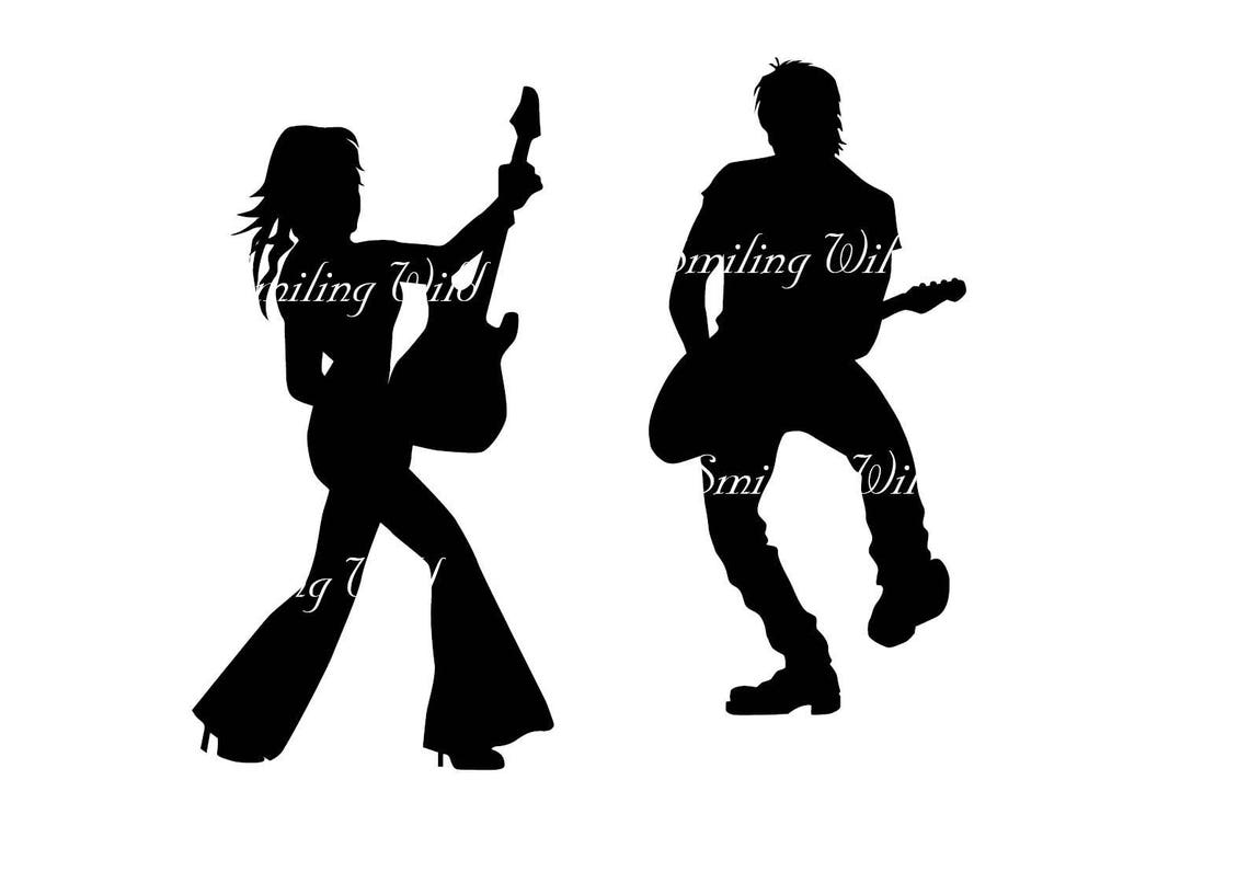 Country Music Band Svg Silhouette Cut File Clipart Commercial - Etsy