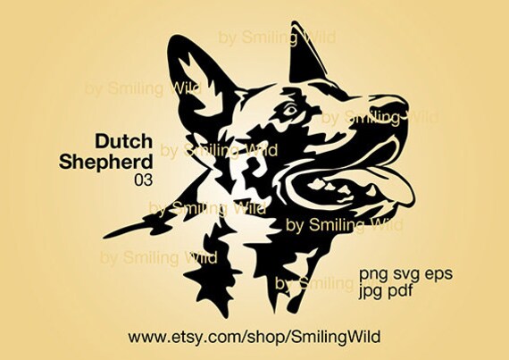 Paper, Party & Kids Dutch Shepherd Cut Files Dog Svg Png Eps Sitting ...