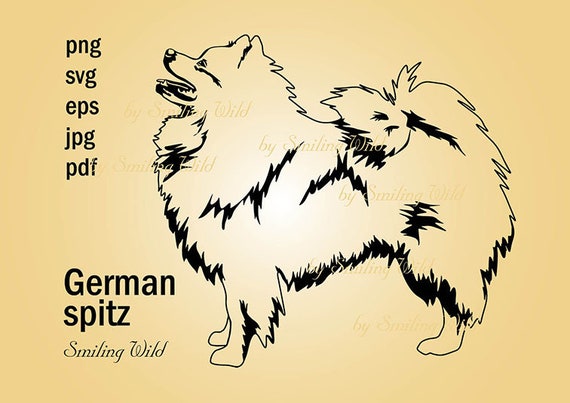 German Spitz Svg Vector Graphic Art Design Deutscher Spitz - Etsy