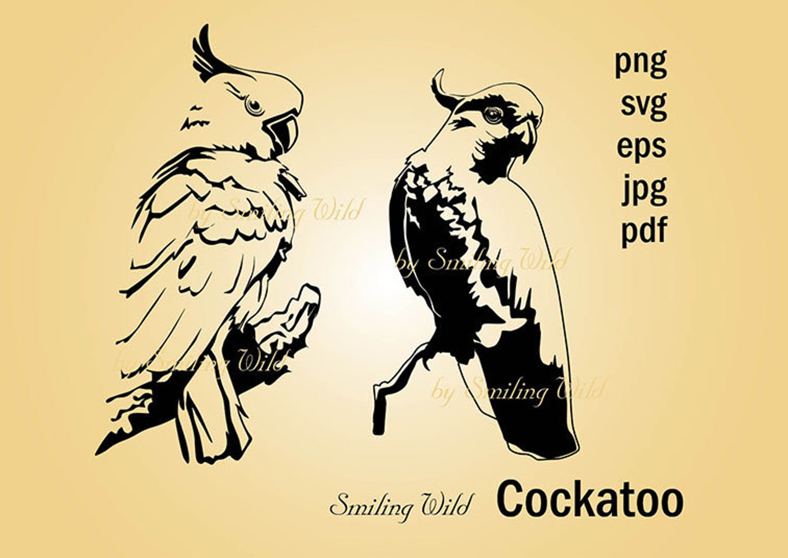 Cockatoo Svg Clipart Design Art Cut File Cricut Printable Silhouette ...