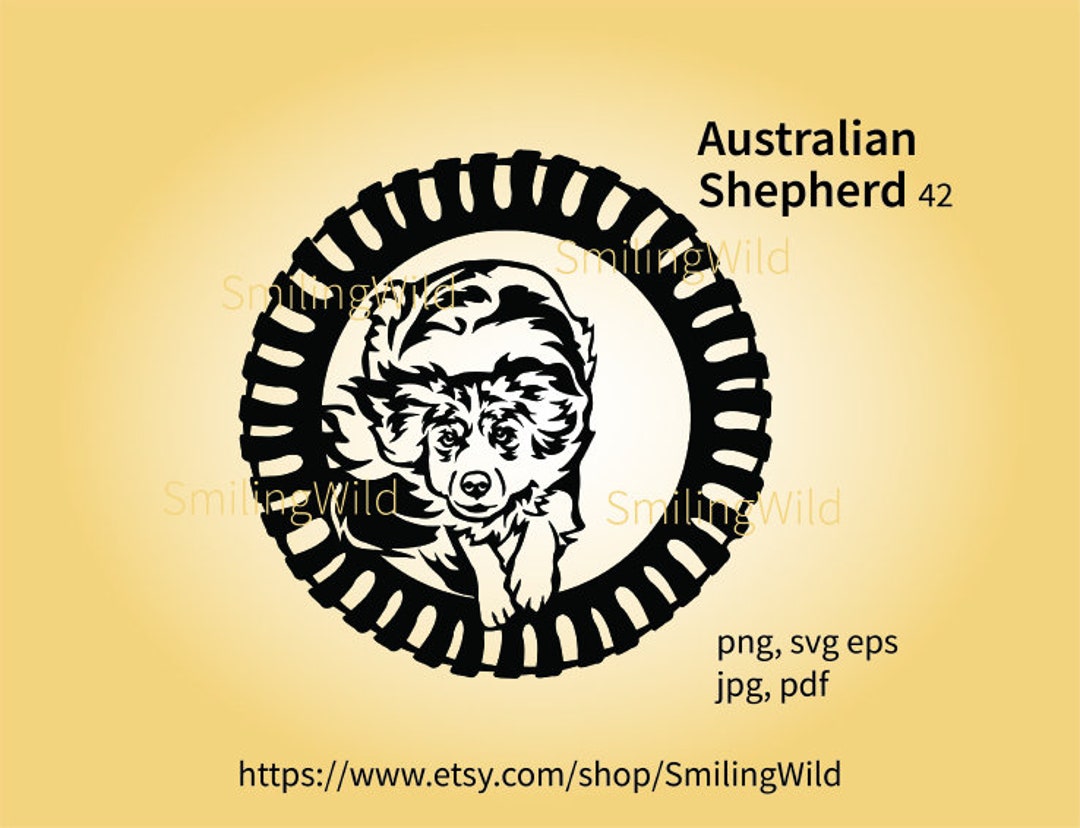 Australian Shepherd Svg Dog Agility Jump Ring Vector Art File - Etsy