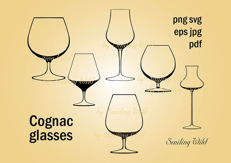 Cognac Glass Svg Png Vector Graphic Art Design Alcohol Cognac - Etsy