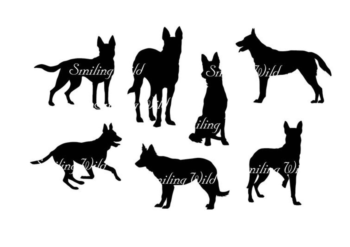 Dutch Shepherd Svg Dog Silhouette Vector Graphic Art Printable - Etsy UK