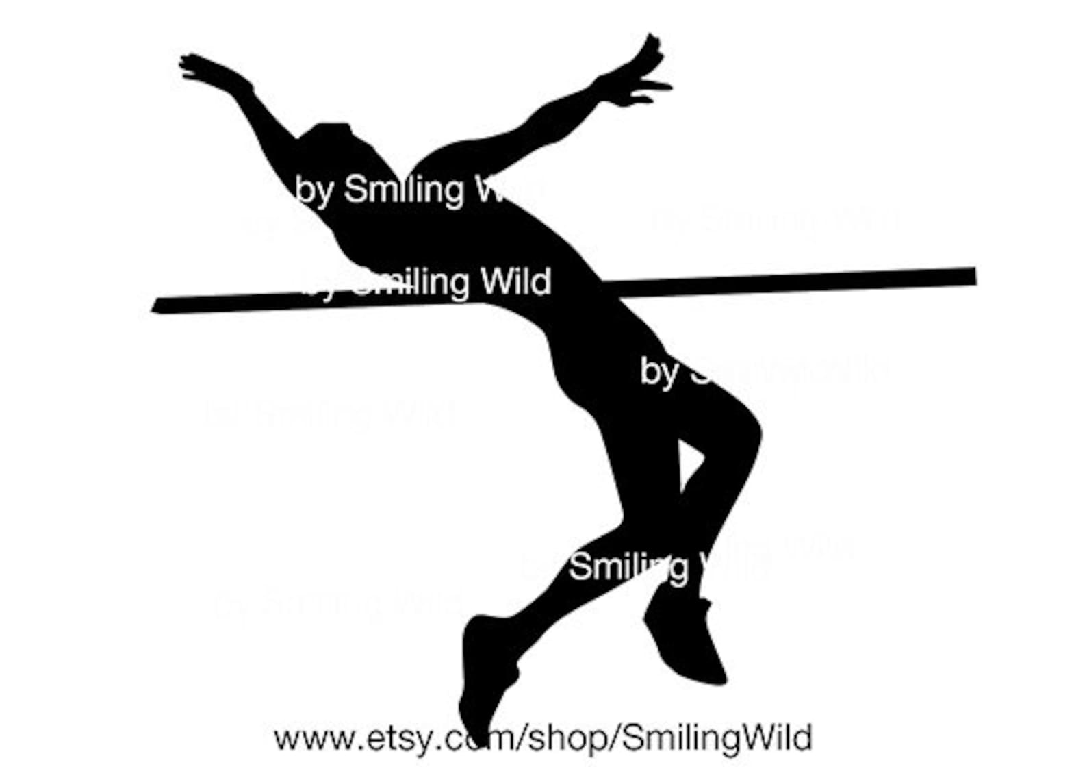 High Jump Svg Silhouette Athletic Cut File Sport Svg Jumping - Etsy