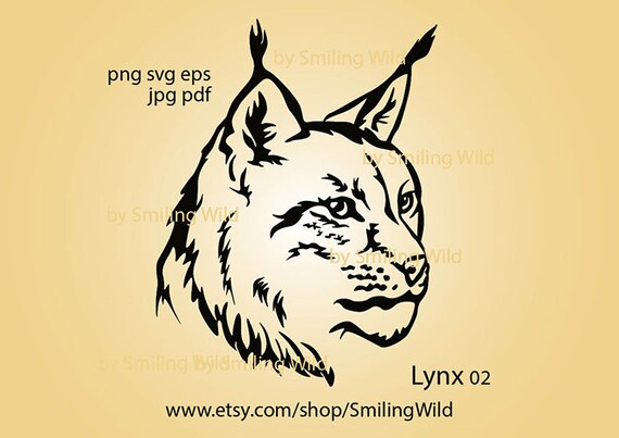 Lynx /02/ Svg Vector Graphic Art Portrait Wild Forest Animal - Etsy