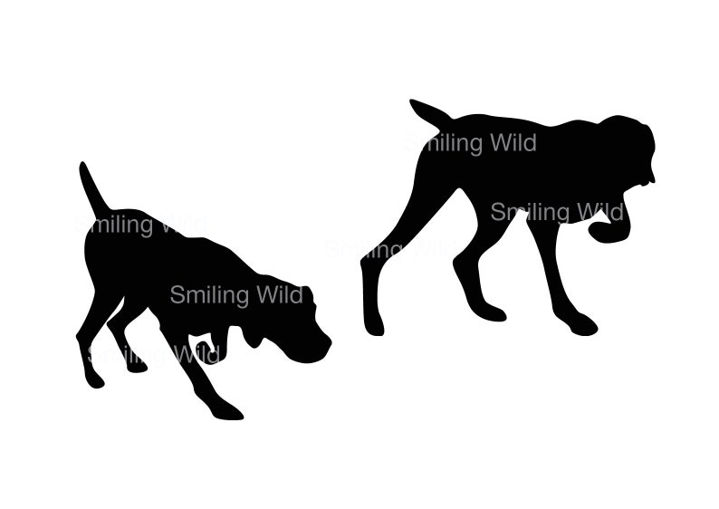 Pointing dog svg clipart pointer silhouette vector graphic art | Etsy