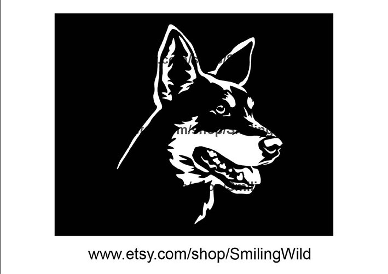 Kelpie Svg Dog Vector Art File Australian Kelpie Cut File | Etsy