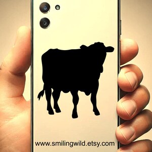 Black Angus Cattle Svg Png Silhouette Bundle Cow Clipart Laser Cut File ...