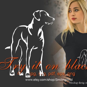 Rhodesian Ridgeback Svg Vector Graphic Design, Rhodesian Ridgeback ...