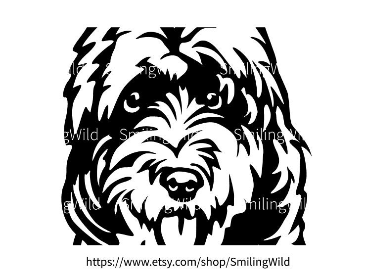Labradoodle Dog Face Svg Digital Clip Art Labradoodle Vector - Etsy