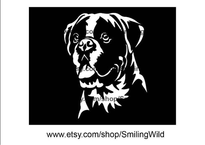 Boxer Dog Face Svg Vector Graphic Cuttable Design Boxer Dog - Etsy