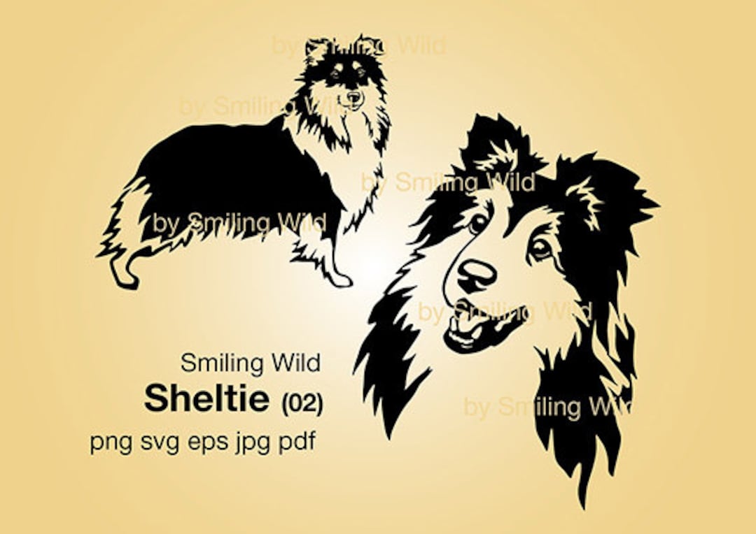 Sheltie Cut File Dog Clipart Sheltie Svg Vector Graphic Art Artwork ...