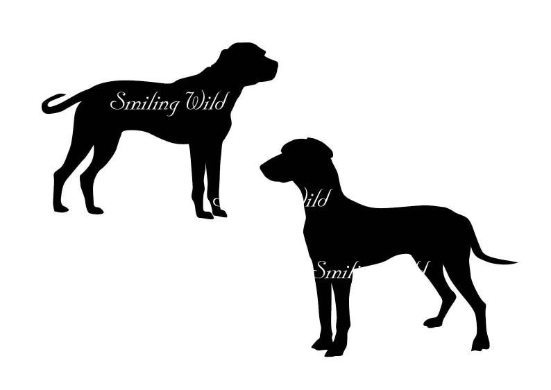 Black Mouth Cur Svg Silhouette Cut Out File Clipart Dog - Etsy