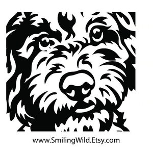Cockapoo Svg Portrait Vecor Graphic Art Dog Head Cut File Cockapoo Clip ...