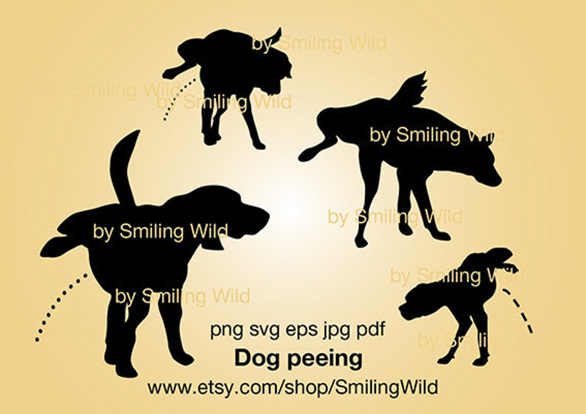 Dog Peeing Svg Clipart Silhouette Vector Graphic Art Dog - Etsy Hong Kong