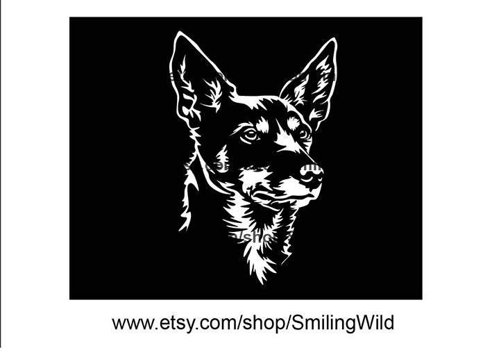 Australian Kelpie svg laser cut in White /01bmc/ Kelpie white | Etsy