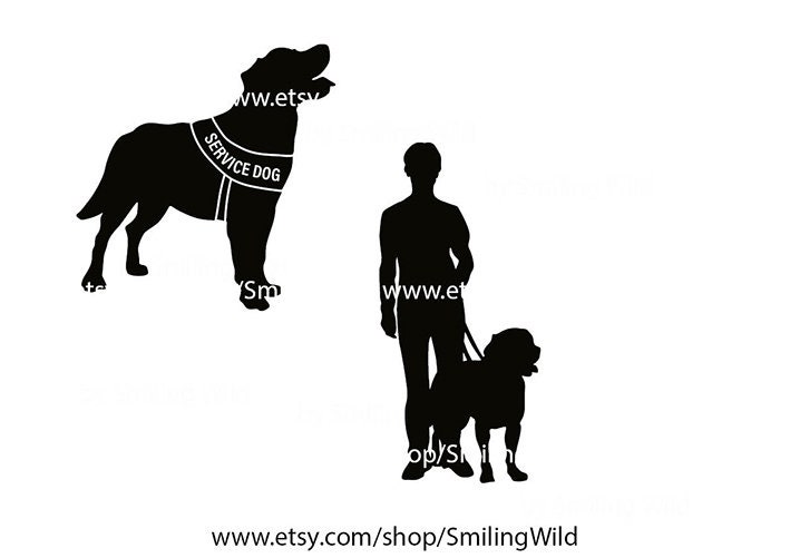 Service Dog Svg Labrador Retriever Vector Graphic Art - Etsy