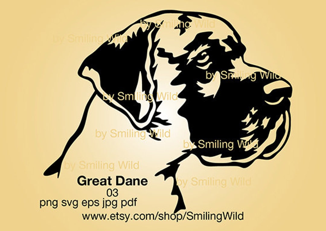 Great Dane 03 Svg Dog Clipart Vector Graphic Art Artwork - Etsy
