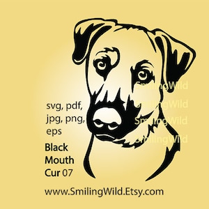 Black Mouth Cur Dog Svg Cuttable Vector Clip Art File - Etsy