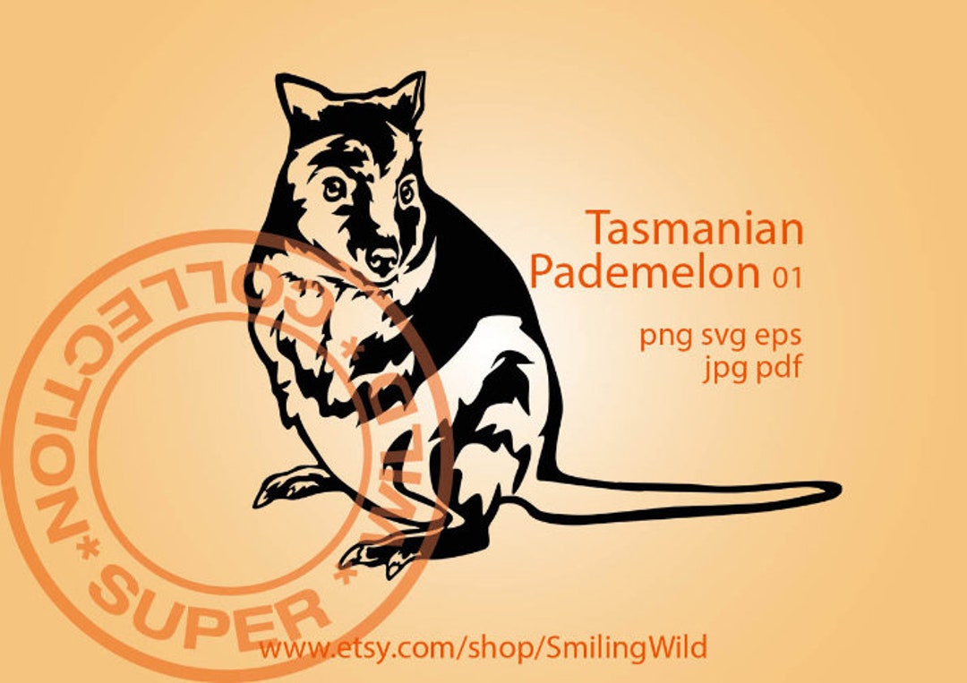 Tasmanian Pademelon Svg Vector Graphic Australian Animal Clip - Etsy