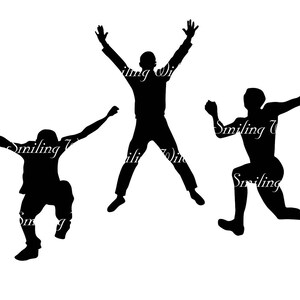 Jumping Party Svg Jumping People Silhouette Art Jump Printable - Etsy