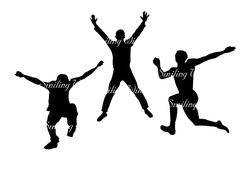 Jumping Party Svg Jumping People Silhouette Art Jump Printable - Etsy