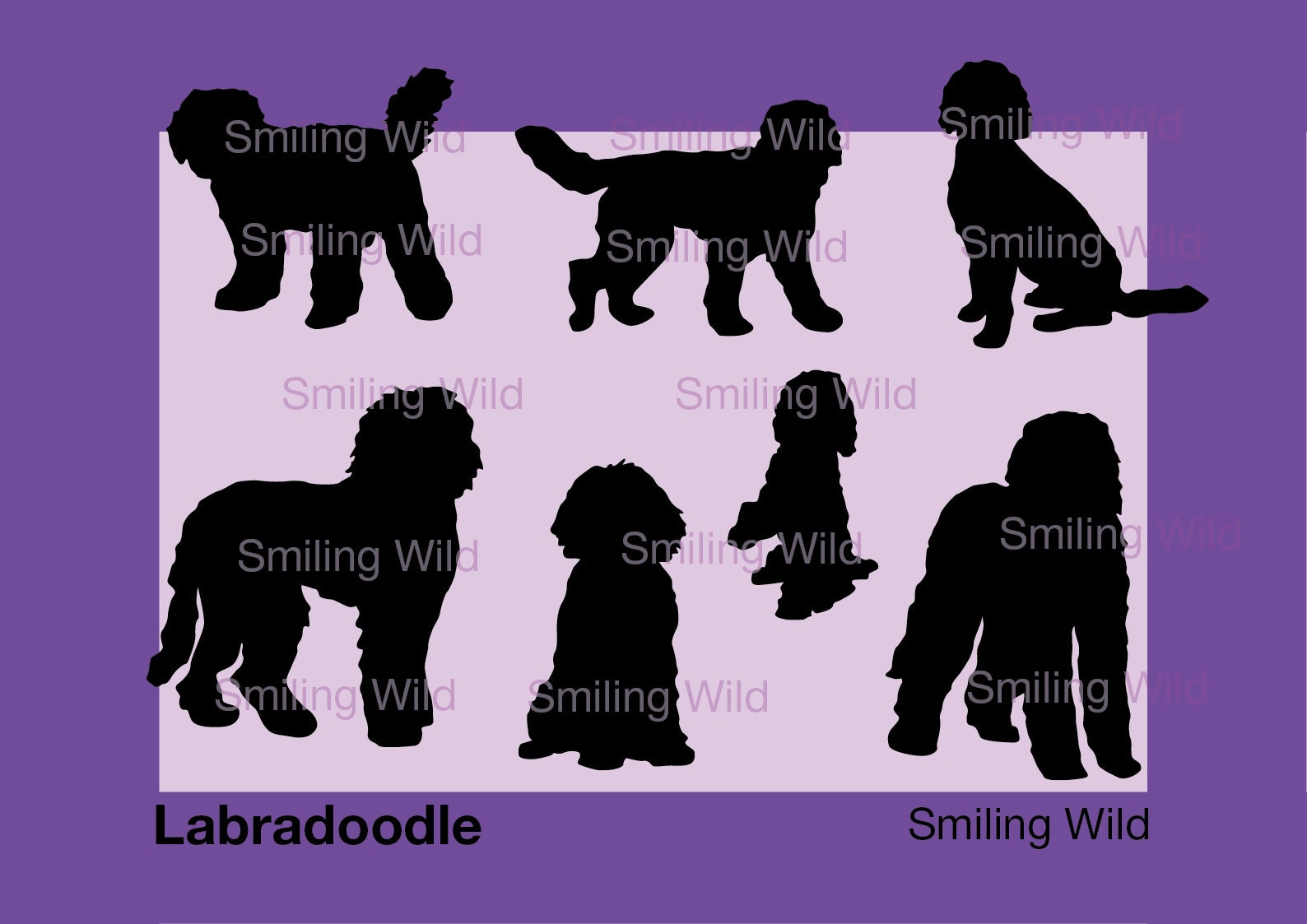 Labradoodle Silhouette Svg Dog Vector Graphic Art Labradoodle - Etsy
