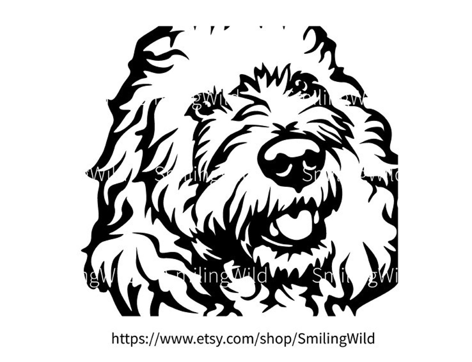 Goldendoodle Dog Breed Svg Illustration Groodle Vector - Etsy
