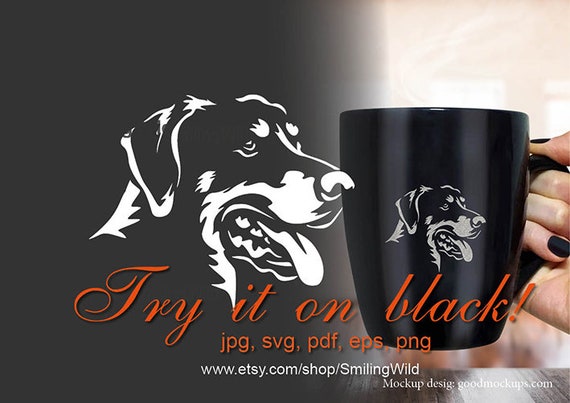 Doberman Pinscher svg v ector graphic portrait /bmc01/ Cut in | Etsy