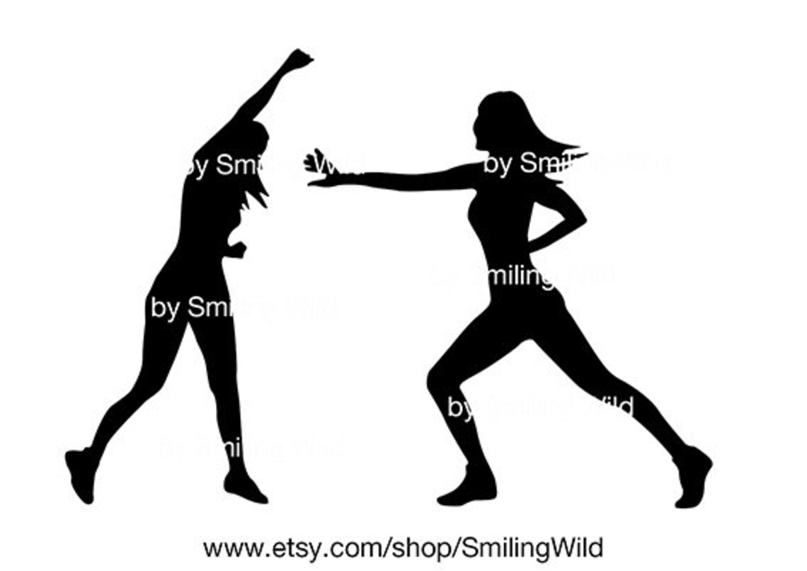 Zumba Dance Svg Cut File Silhouette Jumping Dancing Woman - Etsy