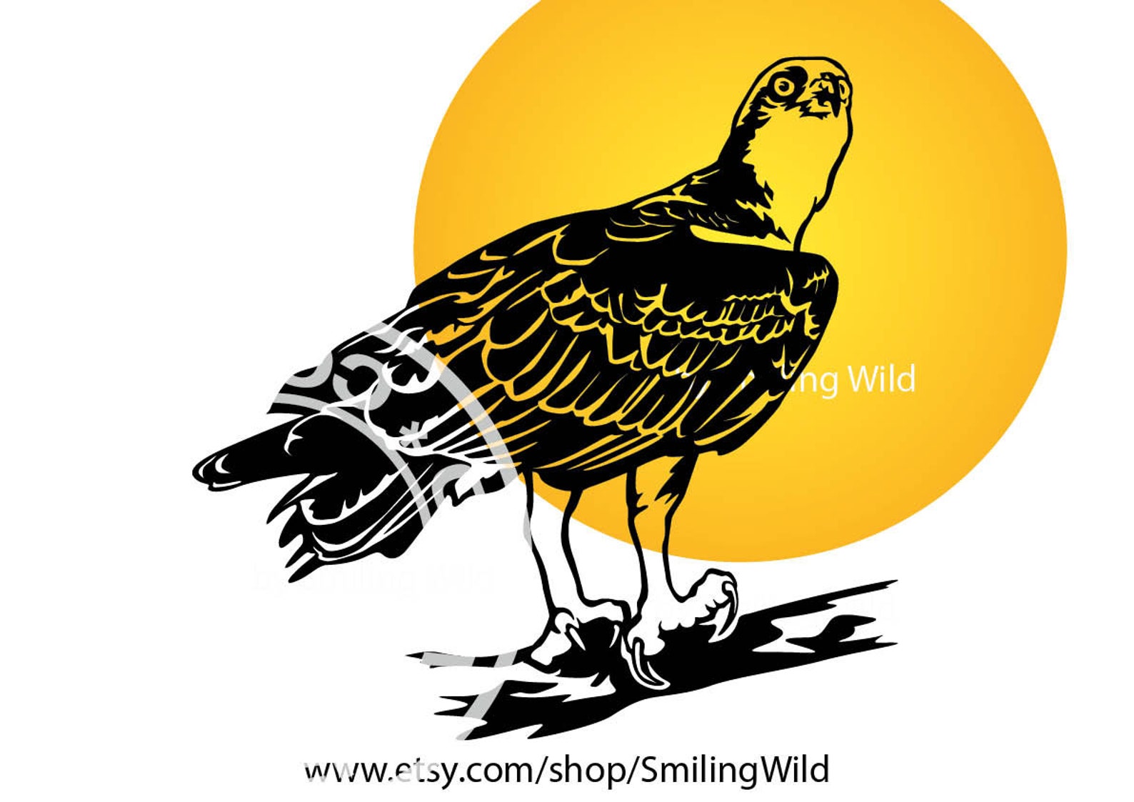 Osprey Bird Svg Sea Hawk Vector Graphic Art Osprey Clip Art - Etsy