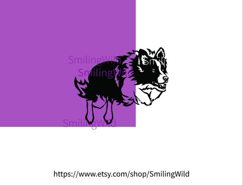 Running Border Collie Dog Svg Vector Graphic Art Border Collie - Etsy