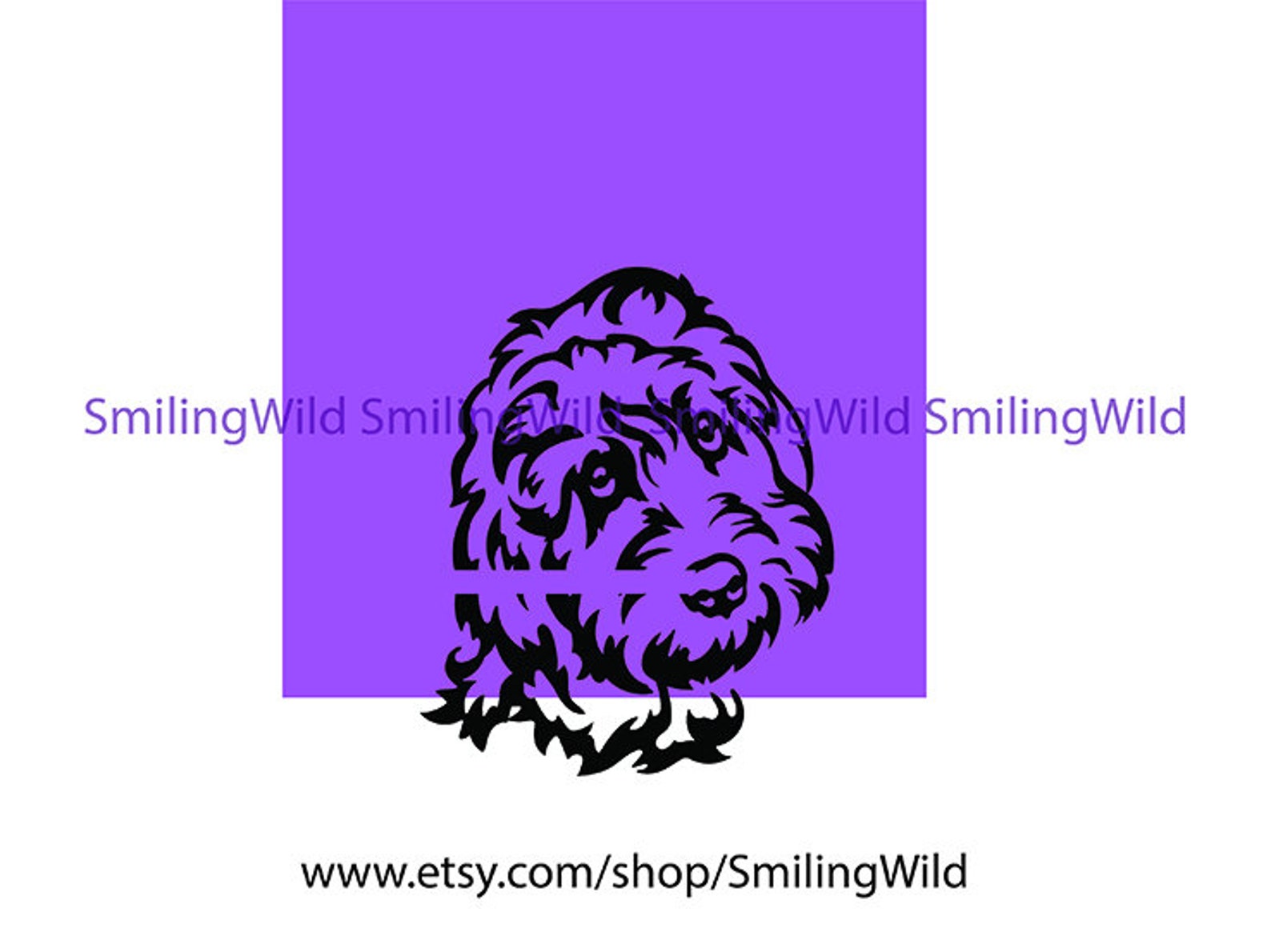 Cockapoo SVG PNG Dog Head Tilt Vector File, Cockapoodle Clip Art ...