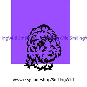 Cockapoo Svg Dog Head Tilt Vector File, Cockapoodle Clip Art Cuttable ...