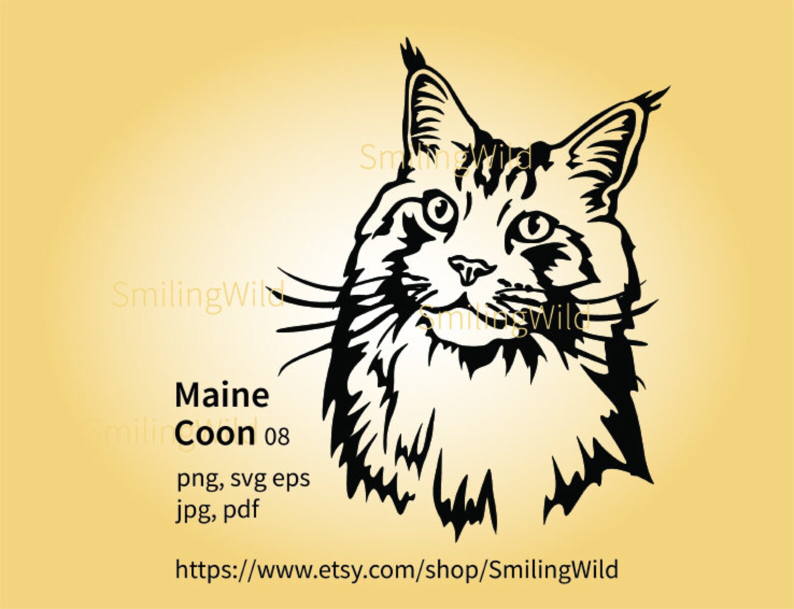 Maine Coon Cat Svg Cut File Clip Art Vector Graphic Art Svg - Etsy ...