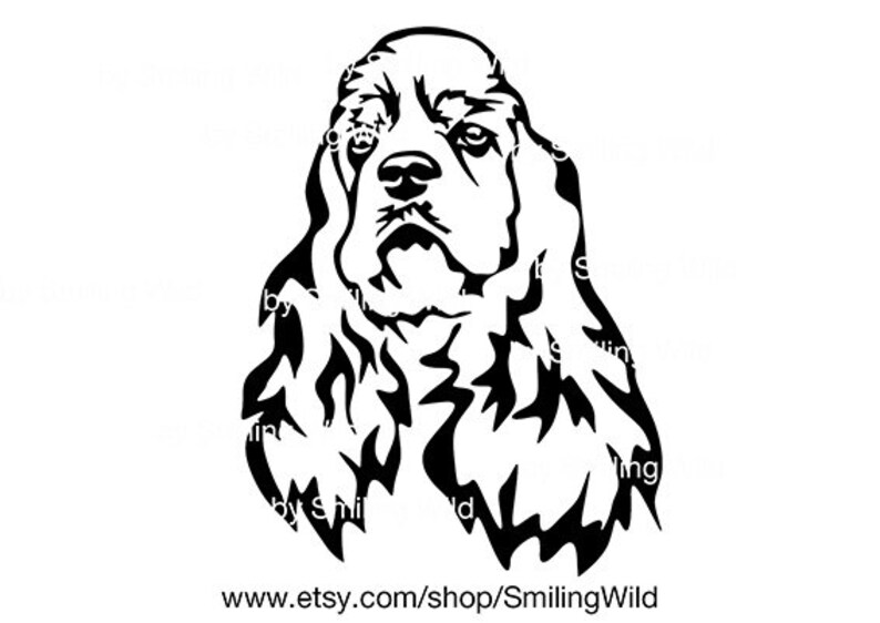 American Cocker Spaniel Svg Clipart Vector Graphic Art Artwork - Etsy