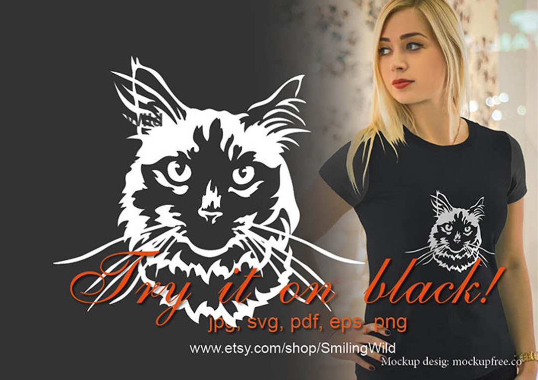 Siamese Cat Svg Clip Art Digital Cut File Siamese Vector Etsy