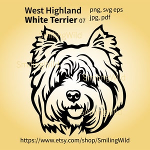 West Highland White Terrier Svg Vector Graphic Digital Clip - Etsy