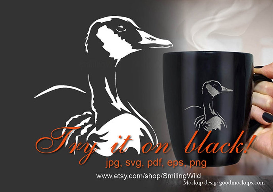 Canada Goose Svg Portrait, Vector Graphic Art, Waterfowl Cut File ...