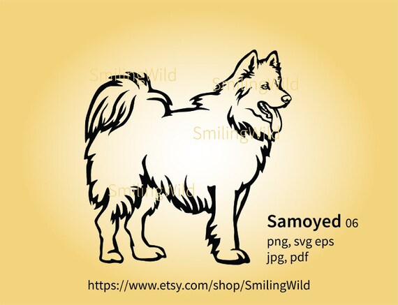 Samoyed Svg Portrait Dog Head Logo Vector Graphic Art Samoyed - Etsy ...