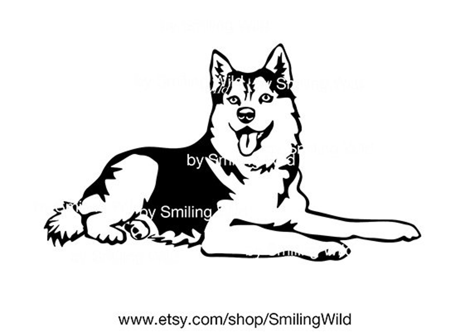 Husky 03 Svg Vector Graphic Art Dog Clipart Artwork Digital - Etsy