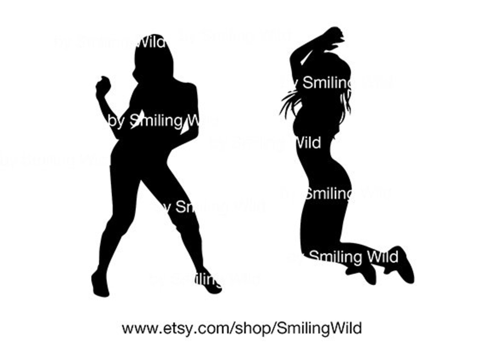 Zumba Dance Svg Cut File Silhouette Jumping Dancing Woman | Etsy