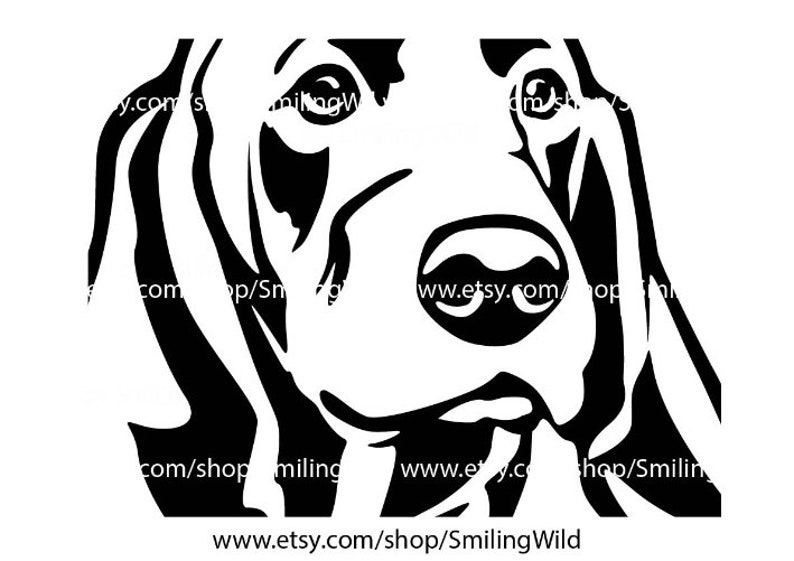 Redbone Coonhound Dog Head Svg Cut File Design Redbone - Etsy
