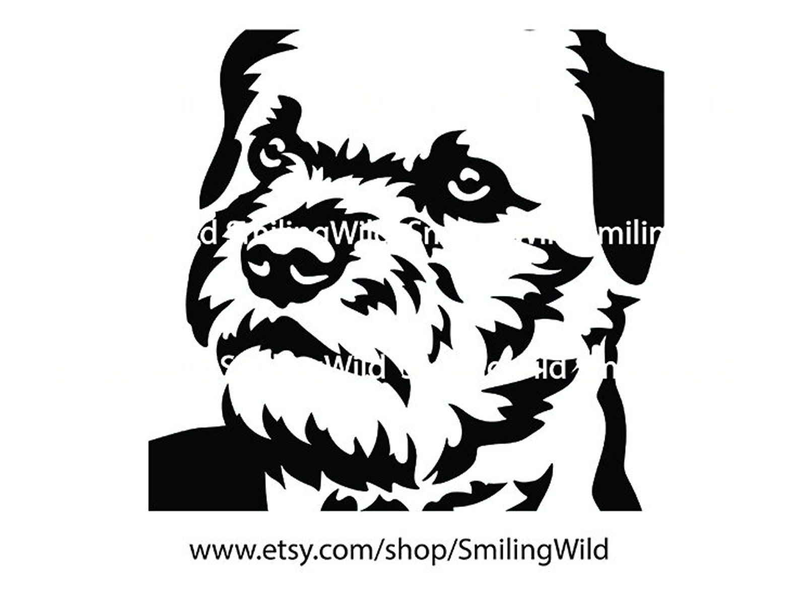 Border Terrier Dog Svg Vector Clip Art Cut File Border - Etsy
