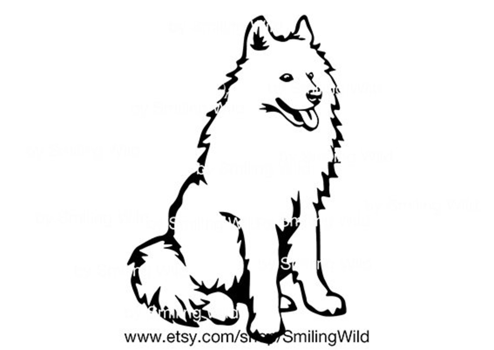 Samoyed Dog Svg Cut File Vector Graphic Art Samoyed Dog - Etsy