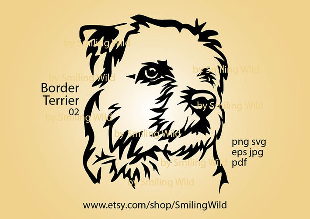 Border Terrier SVG - Dog Portrait Clipart - Cricut Cut File - Laser Cut ...