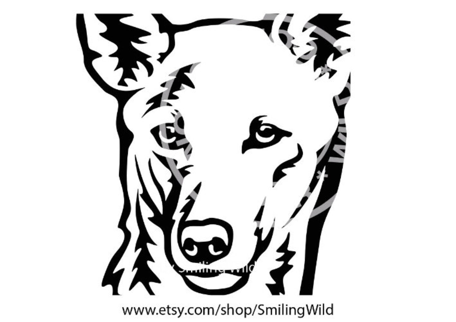 Dingo Face Svg Clip Art Australian Animal Cuttable Digital - Etsy